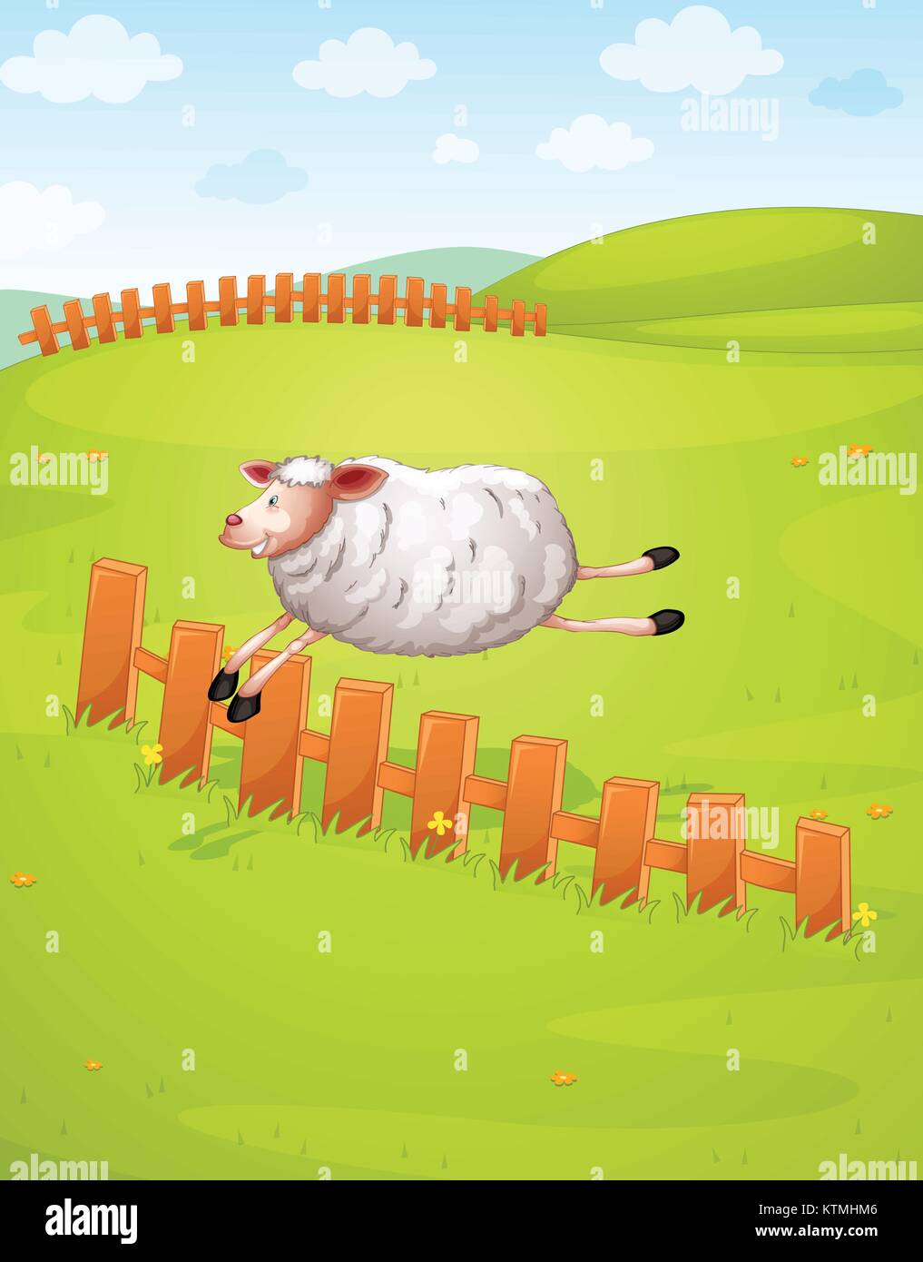 Leaping Lamb Farm Stock Vector Images - Alamy