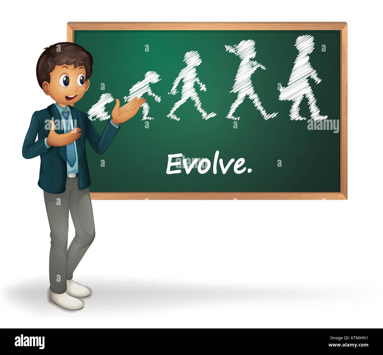 Evolution of man ape to human drawing hi-res stock photography and ...