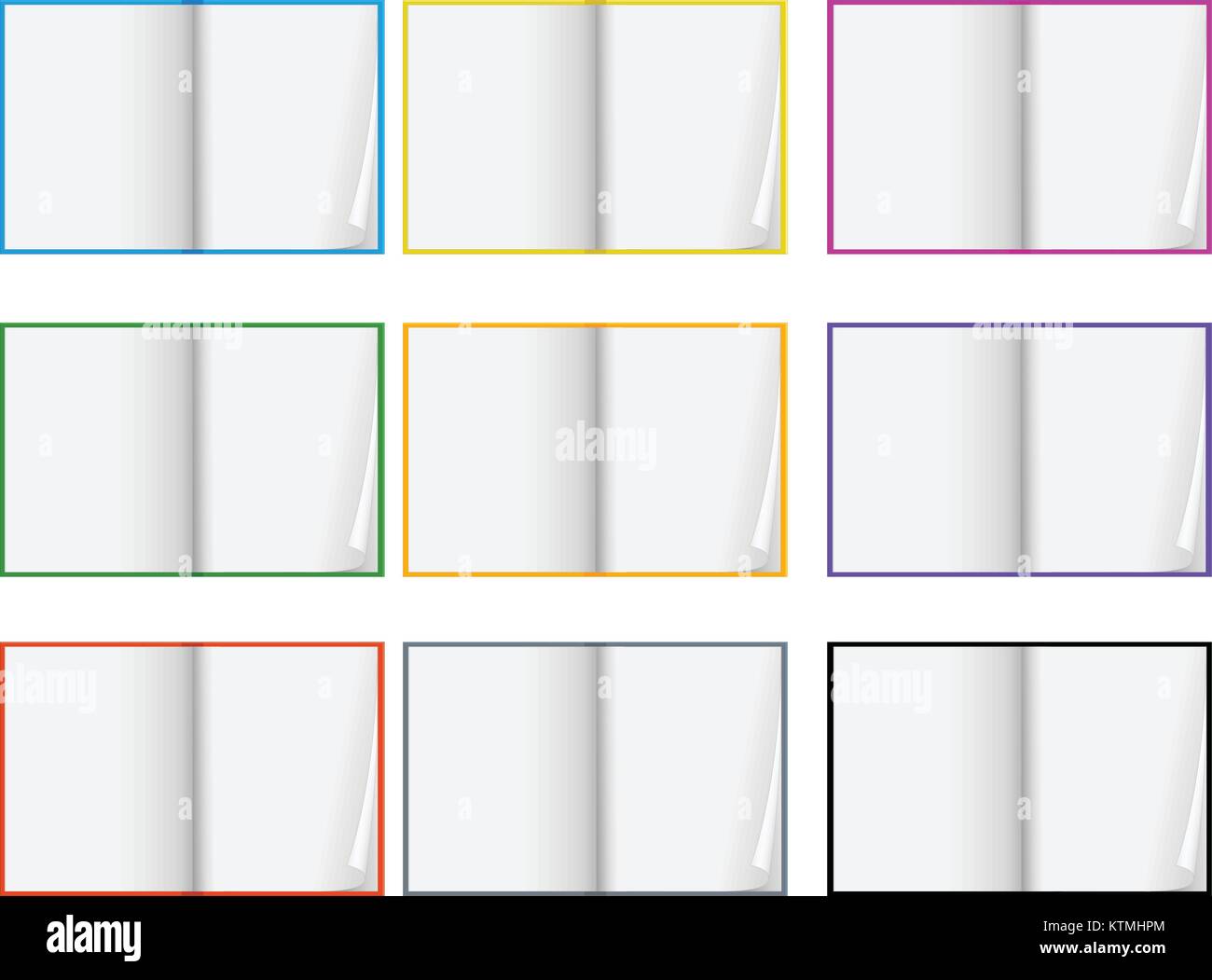 illustration of a book page on a white background Stock Vector Image ...
