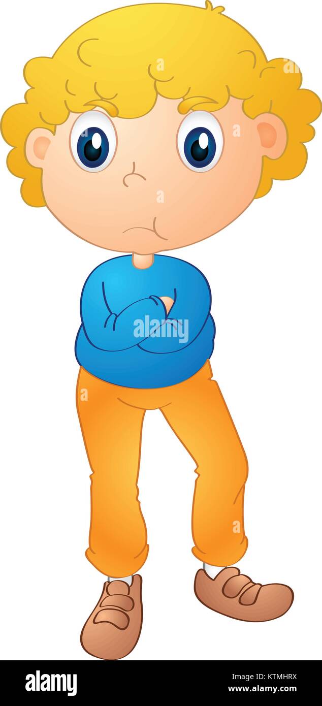 illustration of a boy on a white background Stock Vector Image & Art ...