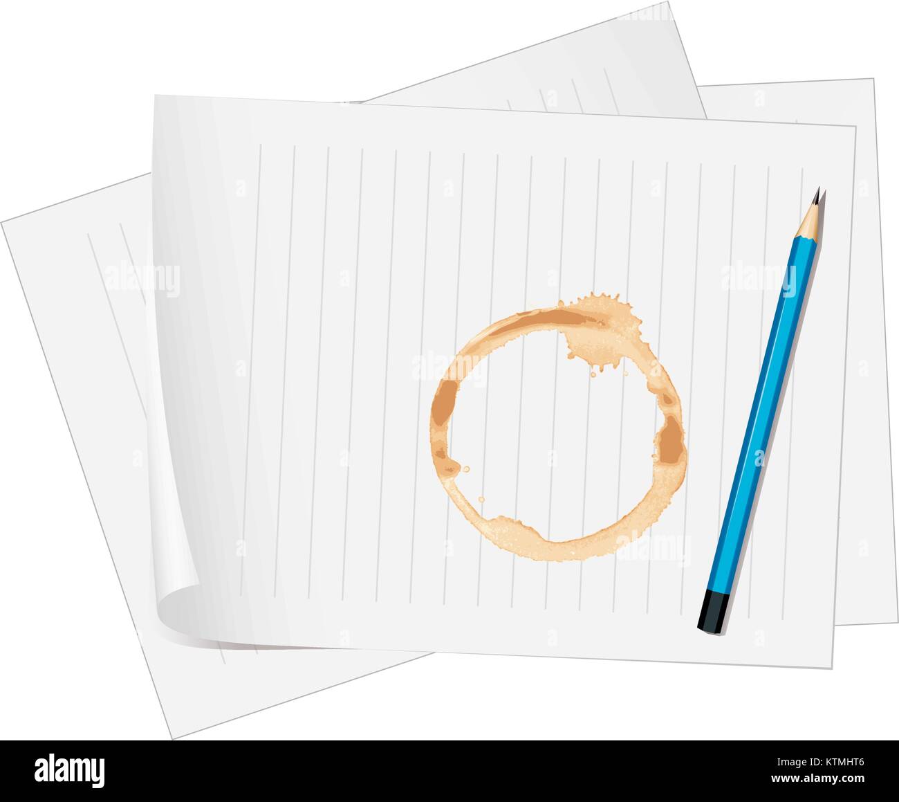 Coffee Stained Lined Paper