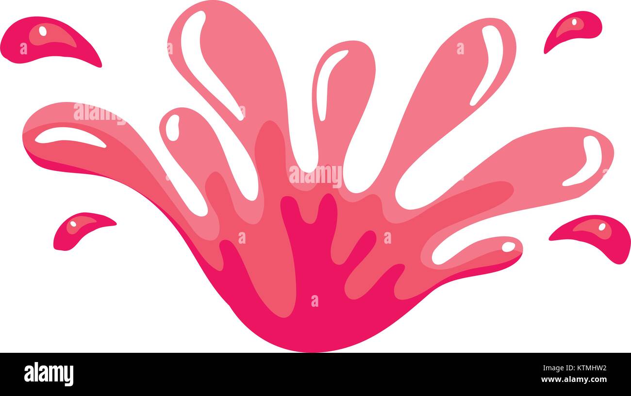 illustration of pink color splash on a white background Stock Vector ...