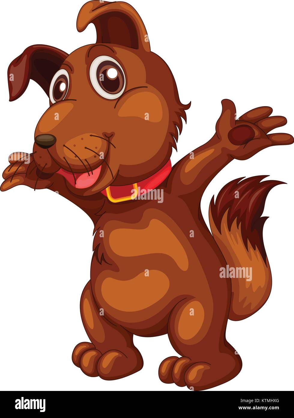 Illustration of a single cute dog in cartoon style Stock Vector Image ...