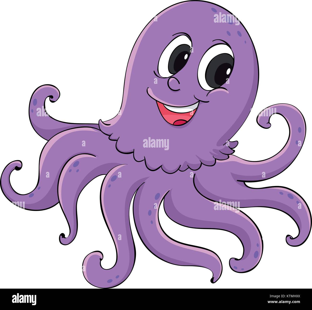 Purple octopus on a white background Stock Vector Image & Art - Alamy