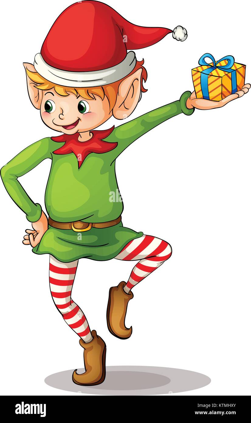 Illustration of a christmas elf Stock Vector Image & Art - Alamy