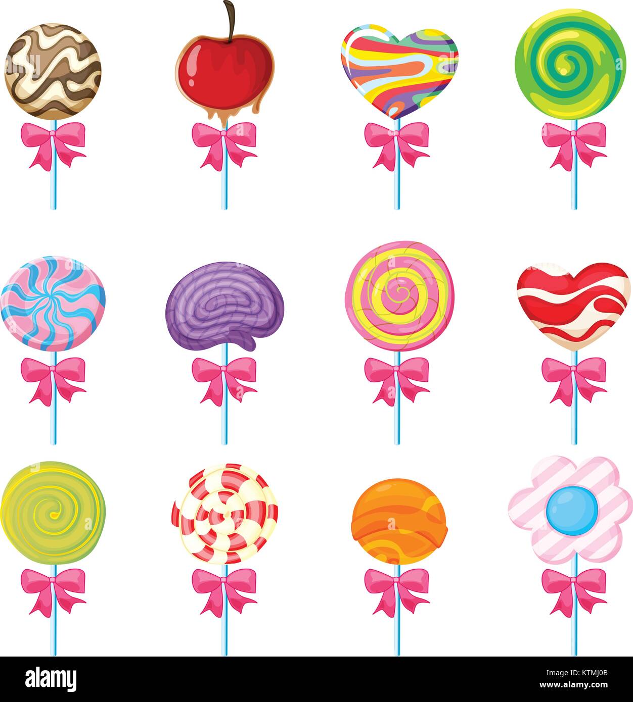 illustration of lollies on a white background Stock Vector Image & Art ...