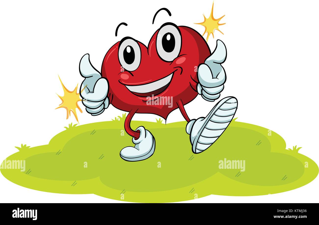 illustration of a heart in a beautiful nature Stock Vector Image & Art ...