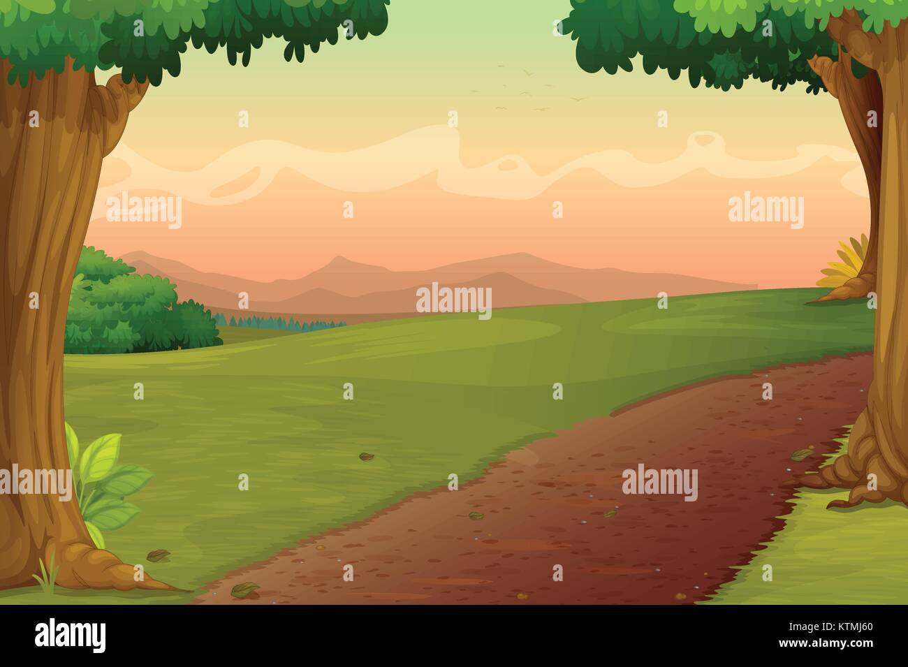 Rural setting scene Stock Vector Images - Alamy
