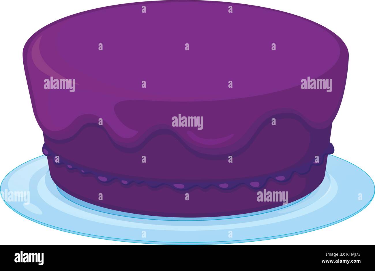illustration of a purple cake purple cake on a white background Stock ...