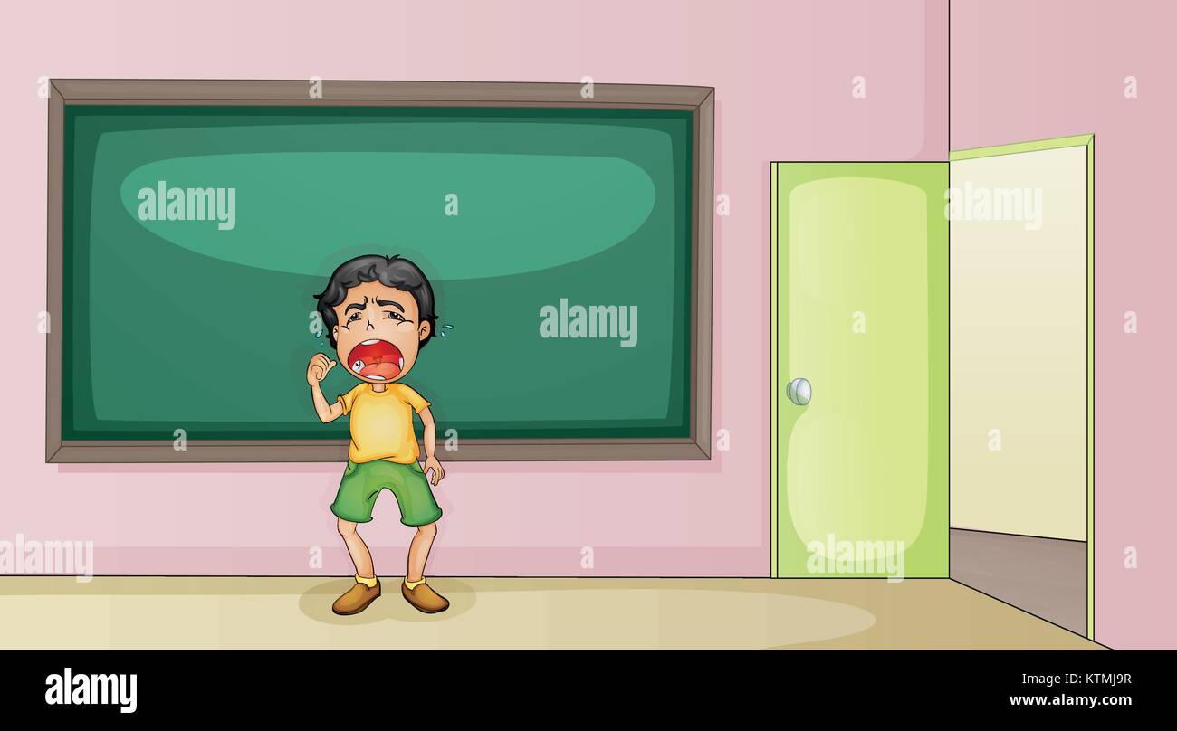 School Boy Crying Classroom High Resolution Stock Photography and ...