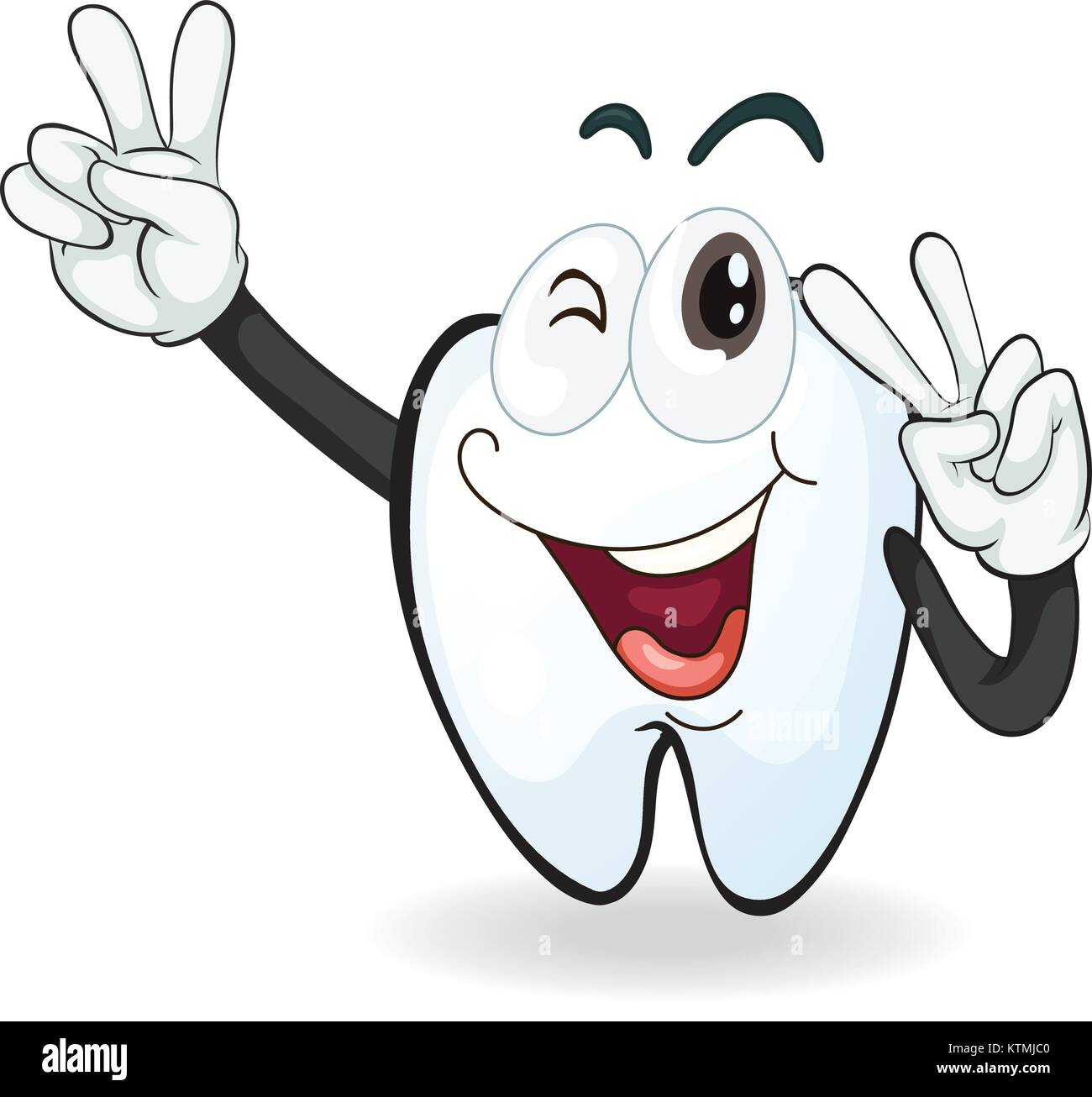 detailed illustration of a tooth on a white background Stock Vector ...