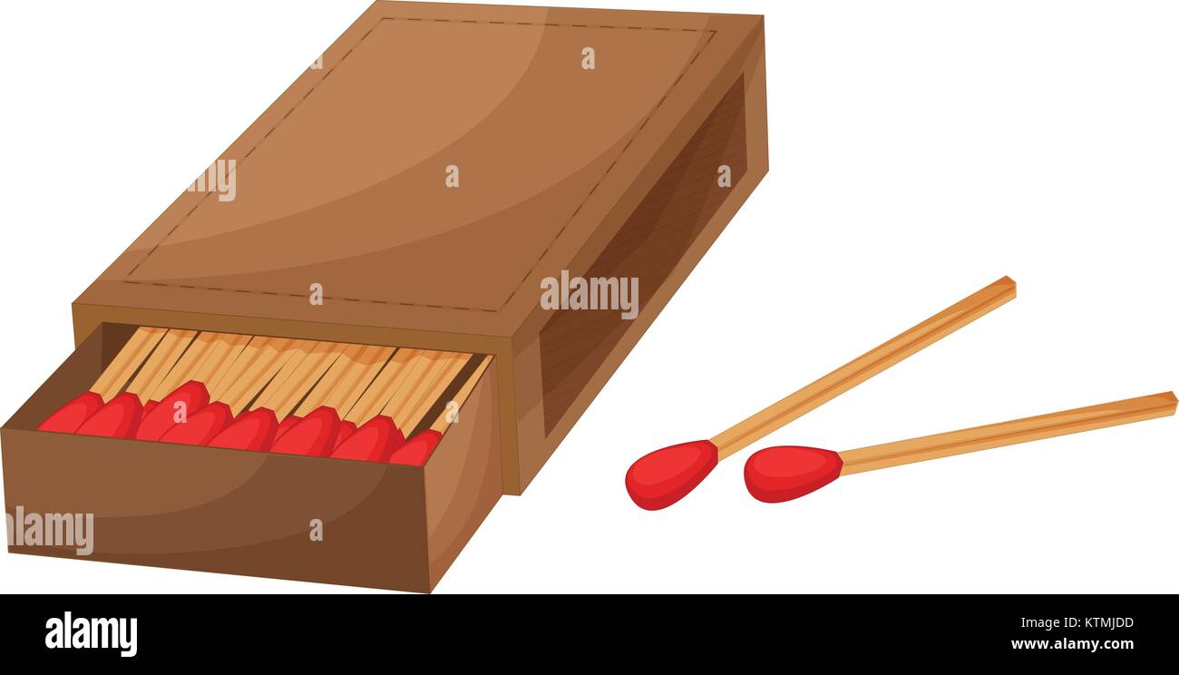 Box of matches on white Stock Vector Images - Alamy