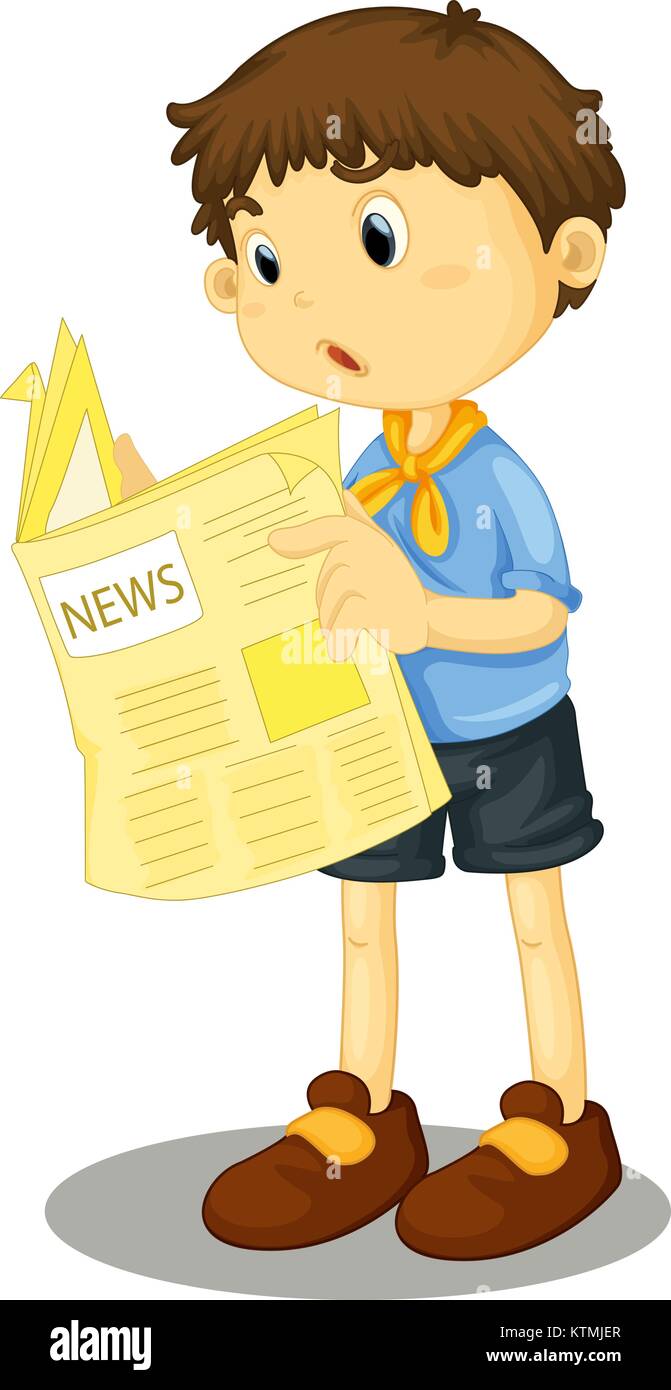 Kids Reading Magazines Clipart