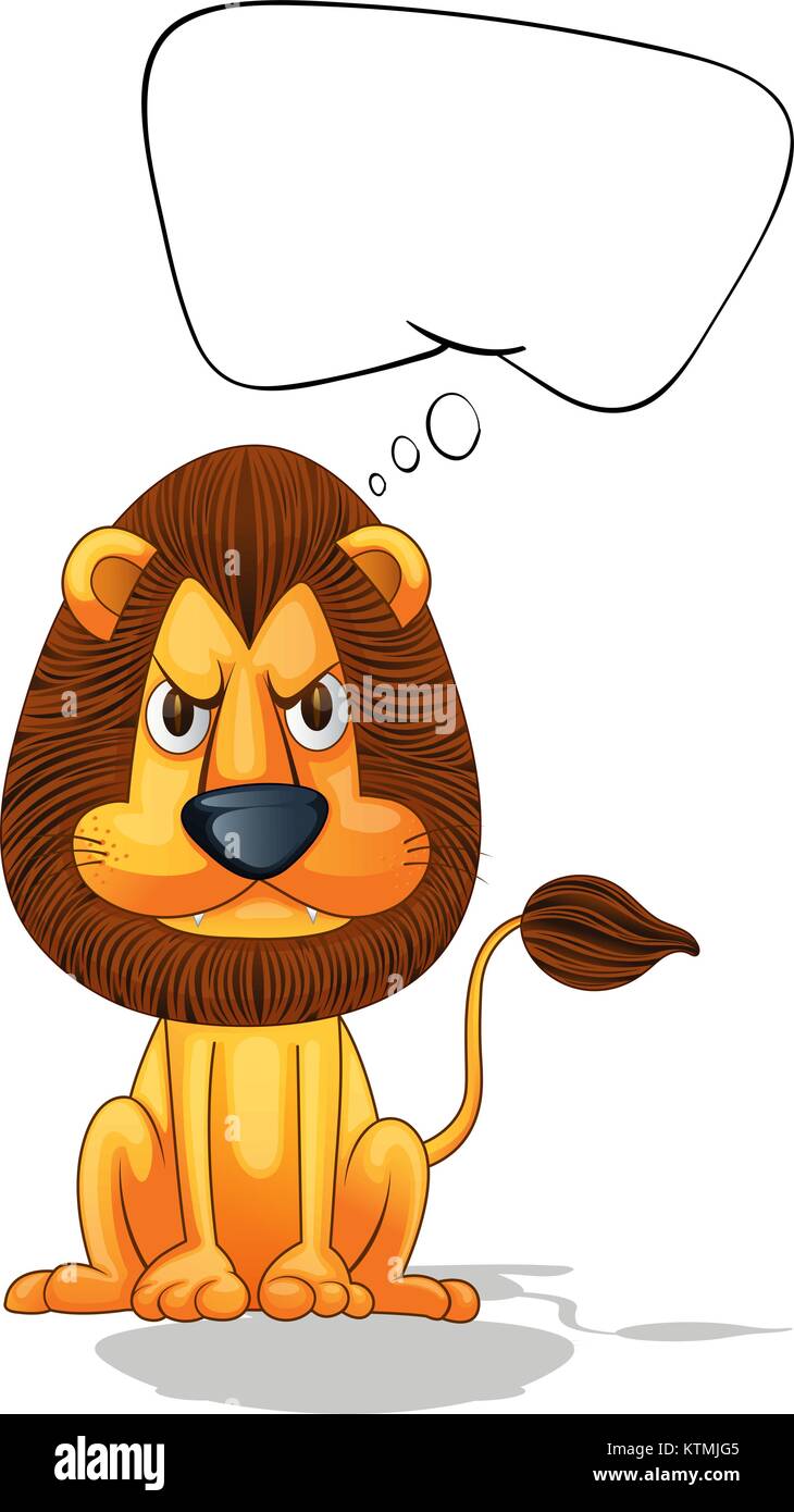 Illlustration of a lion thinking Stock Vector Image & Art - Alamy