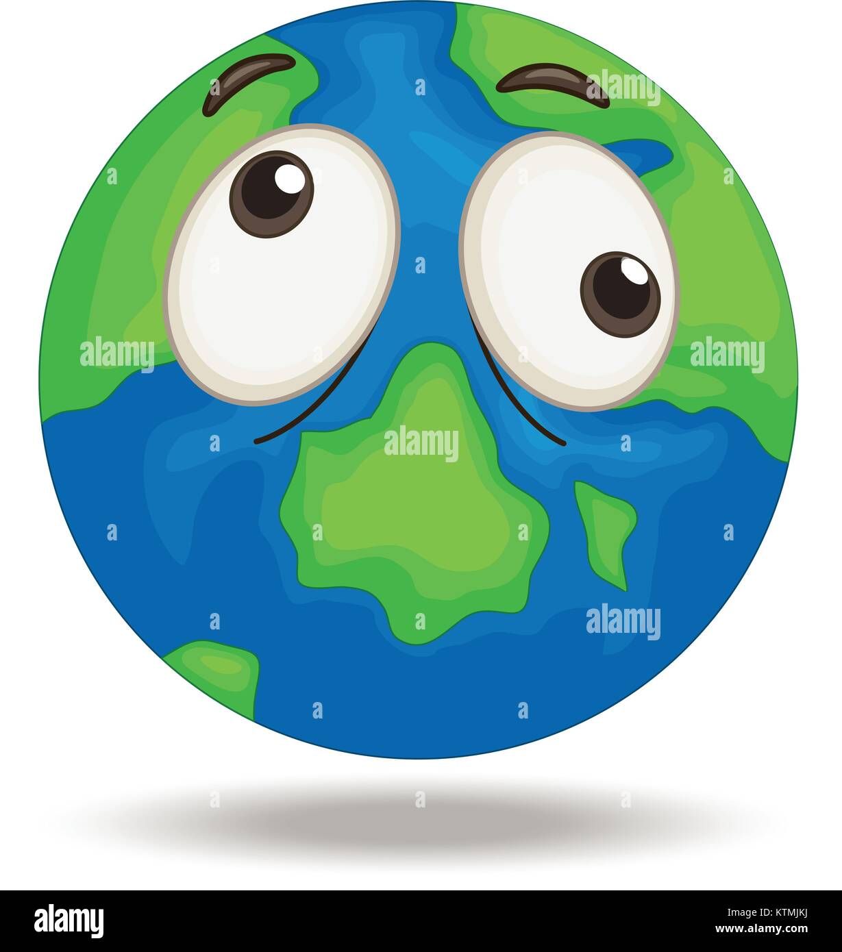 Illustration of a confused Earth Stock Vector Image & Art - Alamy