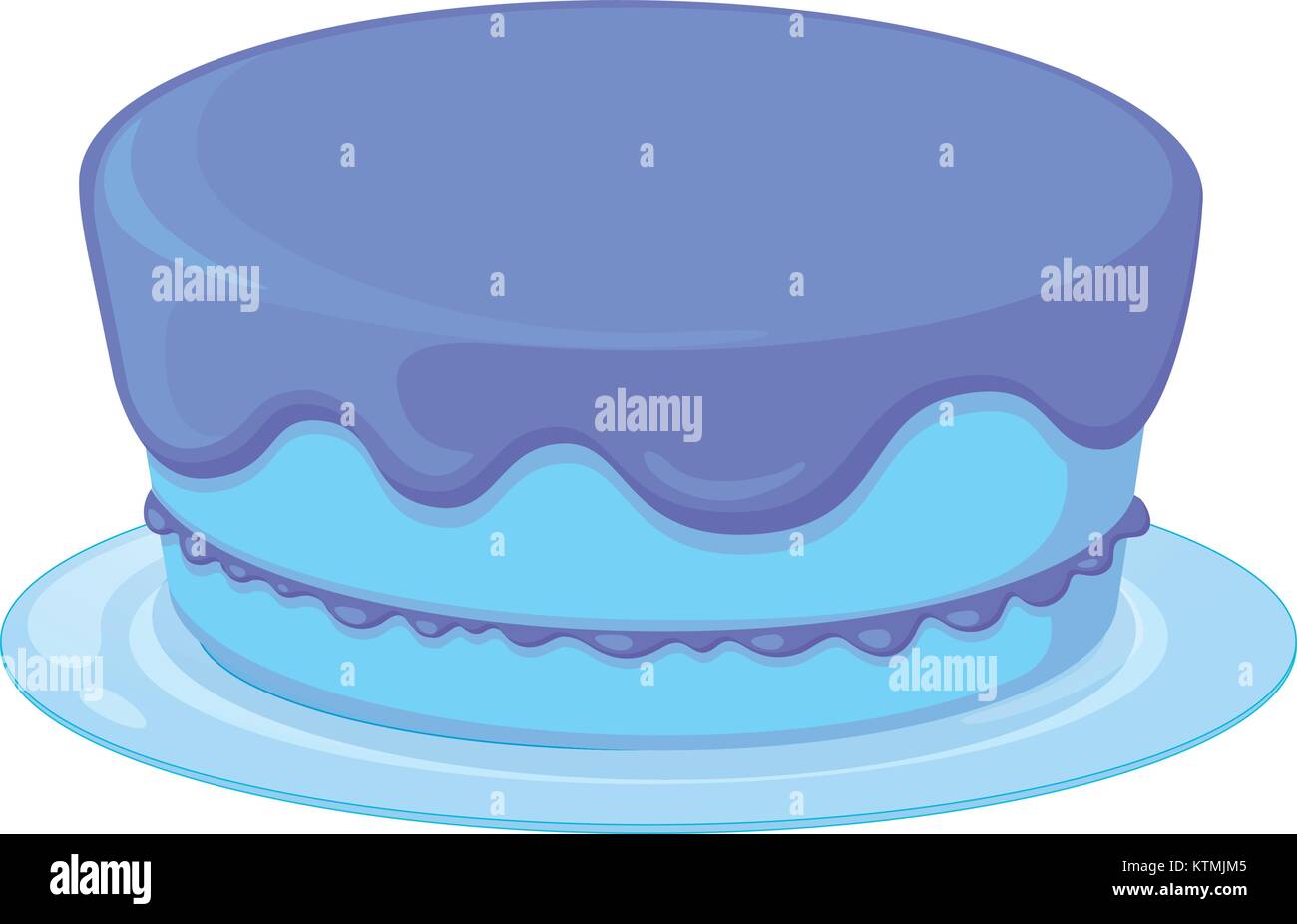 Illustration of an isolated blue cupcake on a white Stock Vector Image ...