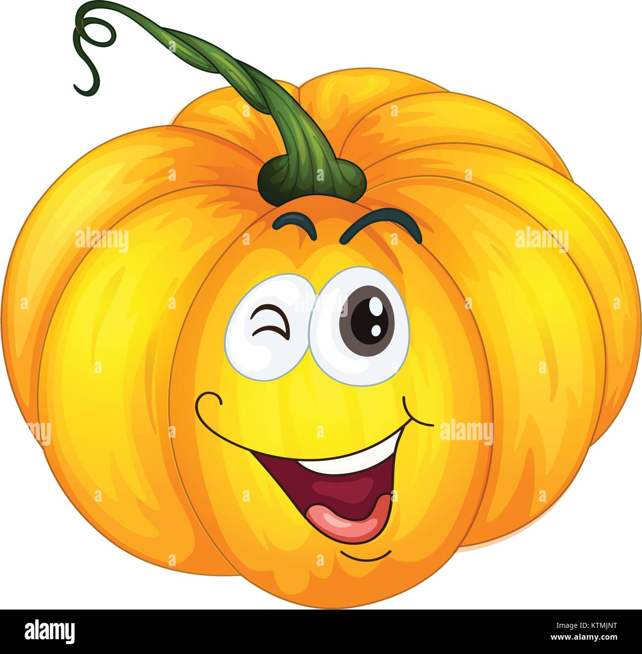 Illustration of a pumpkin winking Stock Vector Image & Art - Alamy