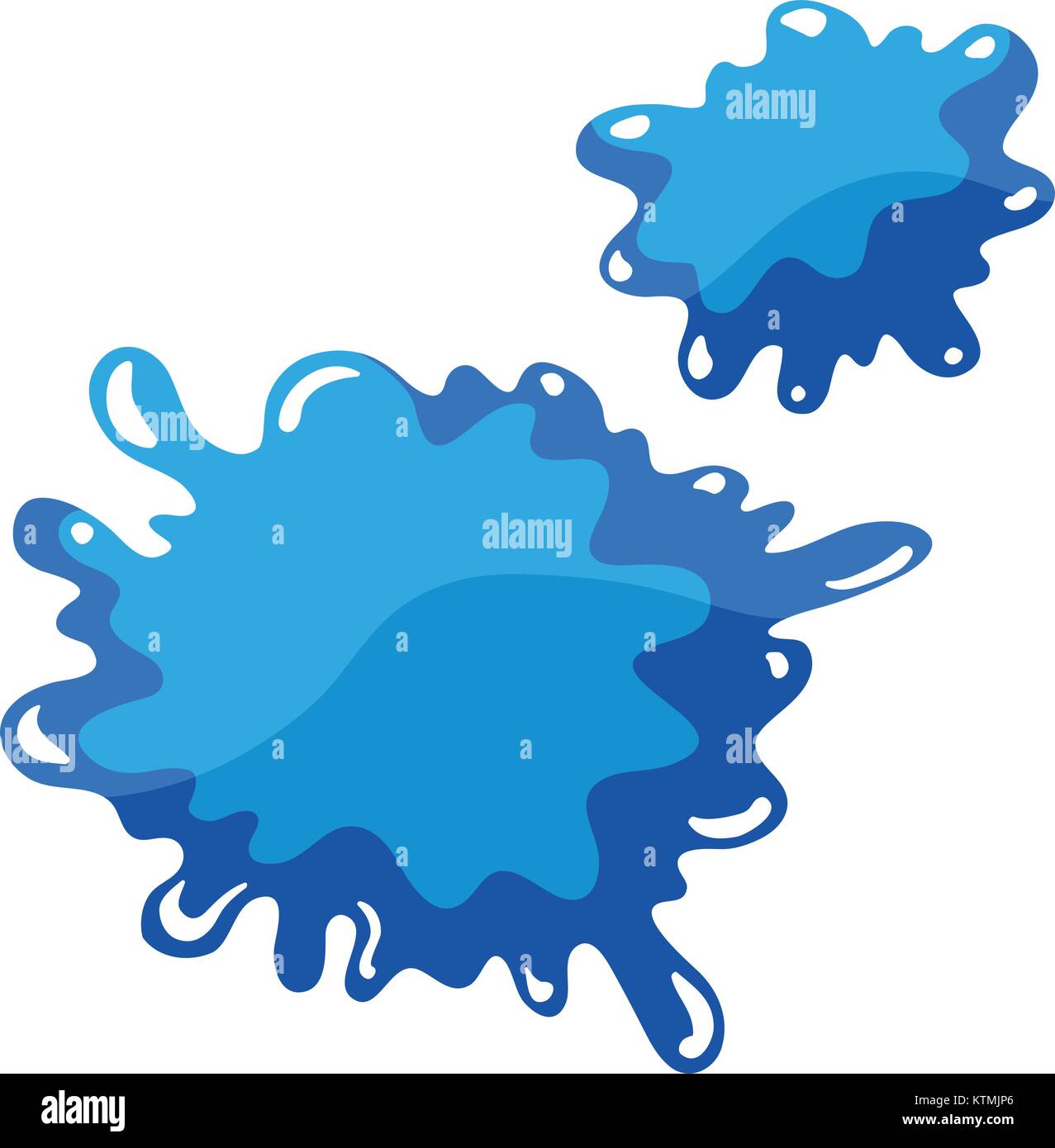 illustration of a blue color splash on a white background Stock Vector ...