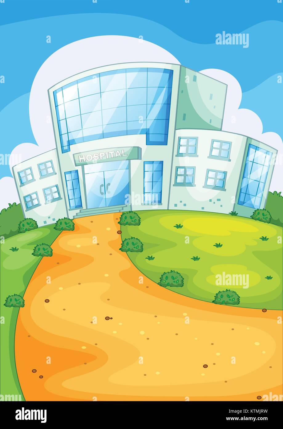 illustration of a modern hospital Stock Vector Image & Art - Alamy