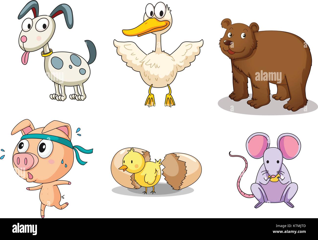 Illustration of collection of animals Stock Vector Image & Art - Alamy