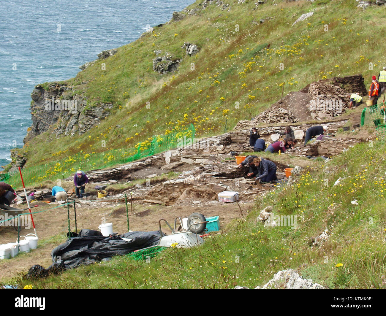 The 2017 excavation at Tintagel, located in Cornwall, England, revealed ...