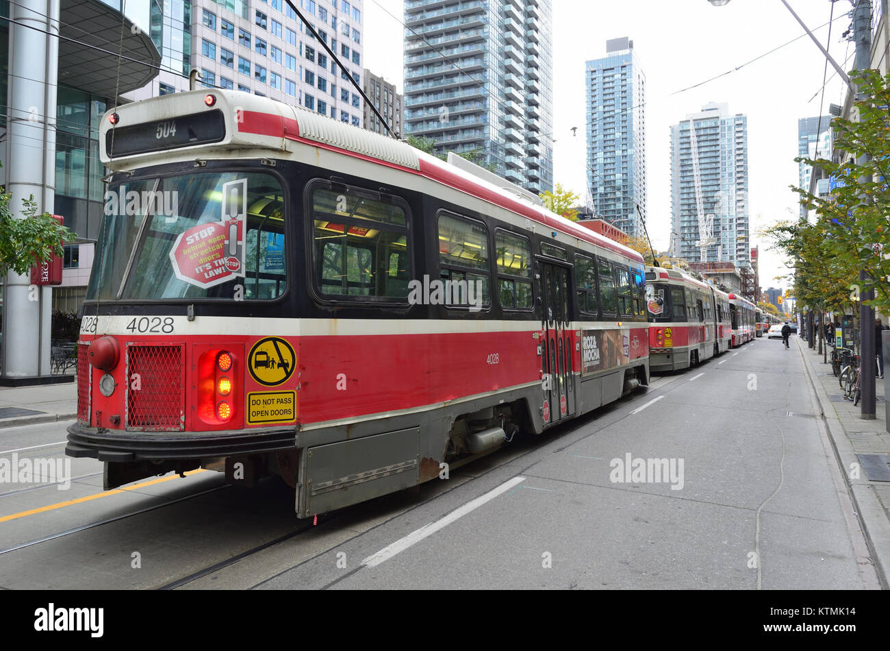 Backed-up TTC streetcars refer to a situation in Toronto, Canada, where ...