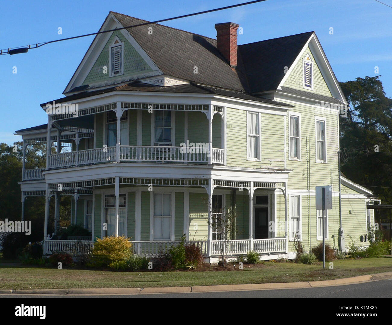The Benson H. Lyons house, viewed from the southwest, is an example of ...