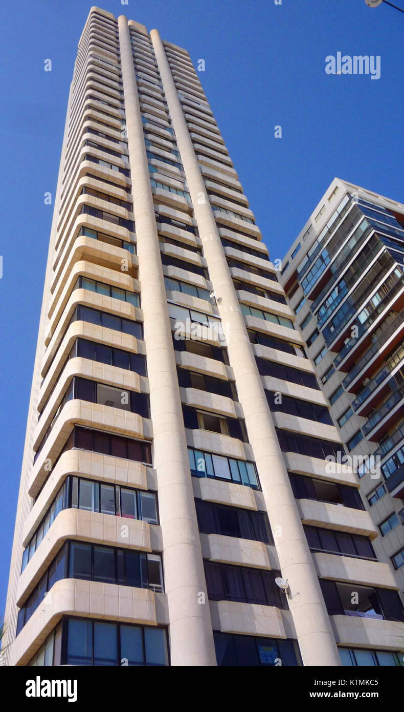 Torre Levante is a prominent skyscraper located in Benidorm, Spain ...