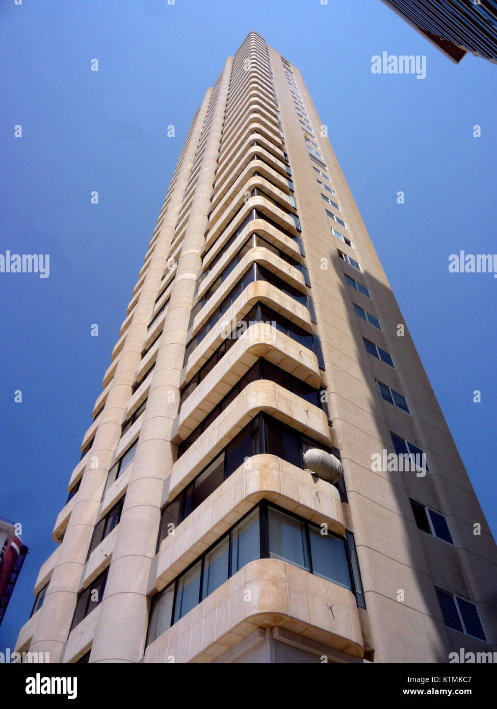 Benidorm Torre Levante is a well-known skyscraper in Benidorm, Spain ...