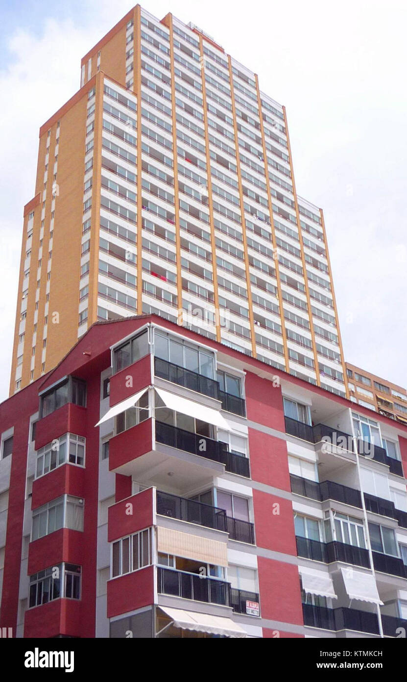The Torre Beni Beach in Benidorm is a modern high-rise building located ...