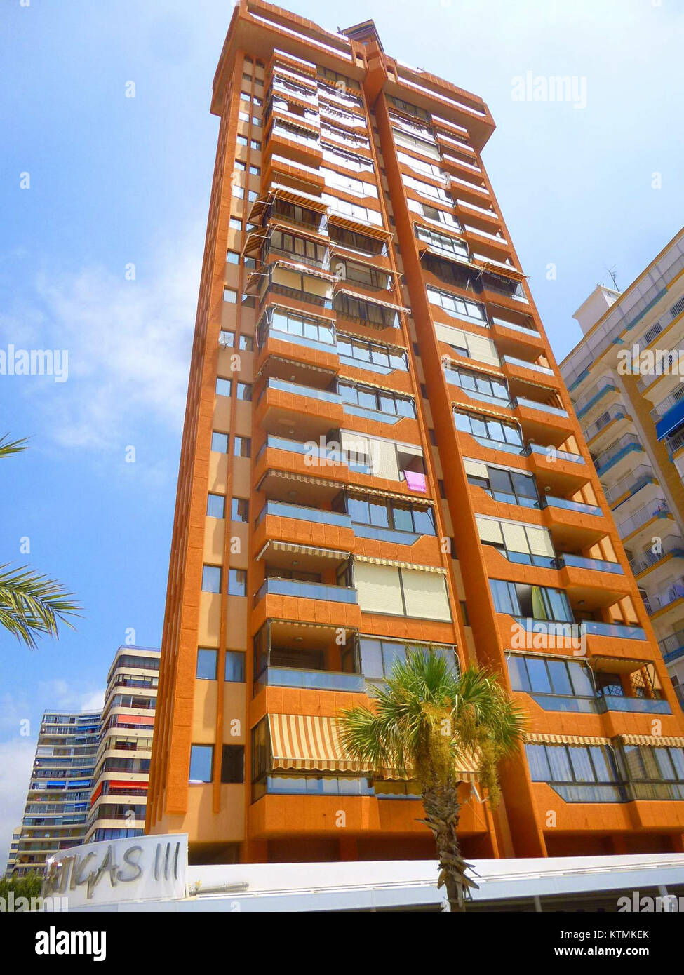 The Edificio Artigas III is a prominent building in Benidorm, Spain. This architectural ...