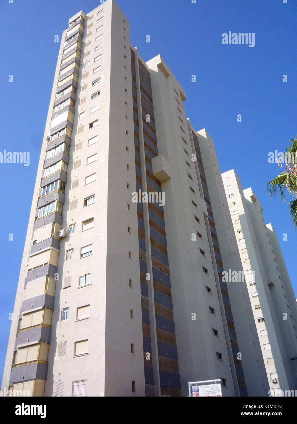Benidorm’s Edificios Gemelos 8, a modern skyscraper development, stands ...