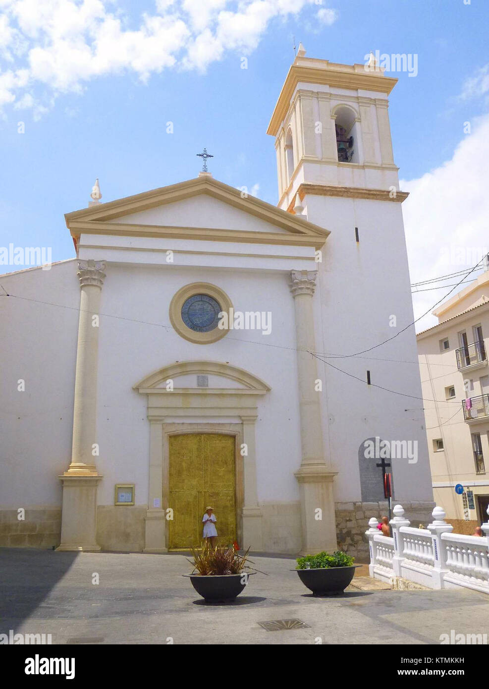 The Iglesia de San Jaime y Santa Ana in Benidorm, Spain, is a historic ...