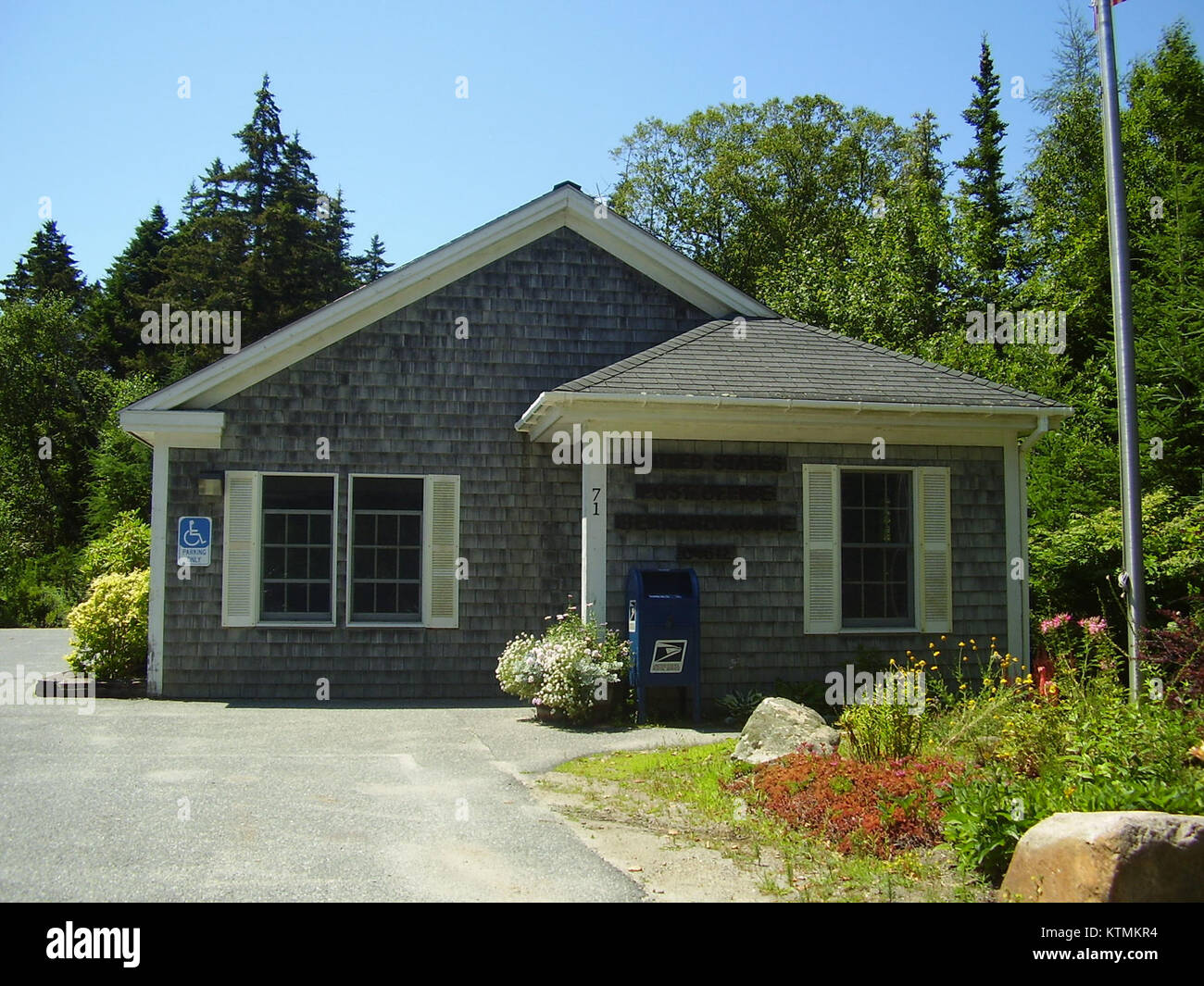 This image shows the Bernard M.E. Post Office, an important structure ...