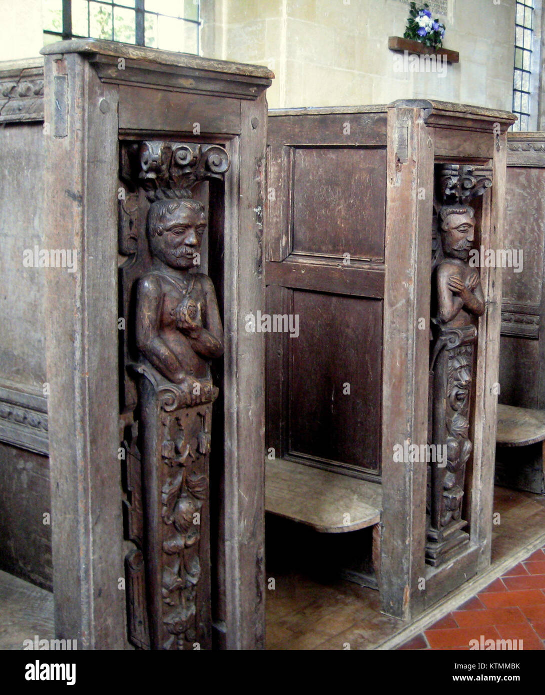 This image showcases the decorative bench ends found in the Church of ...