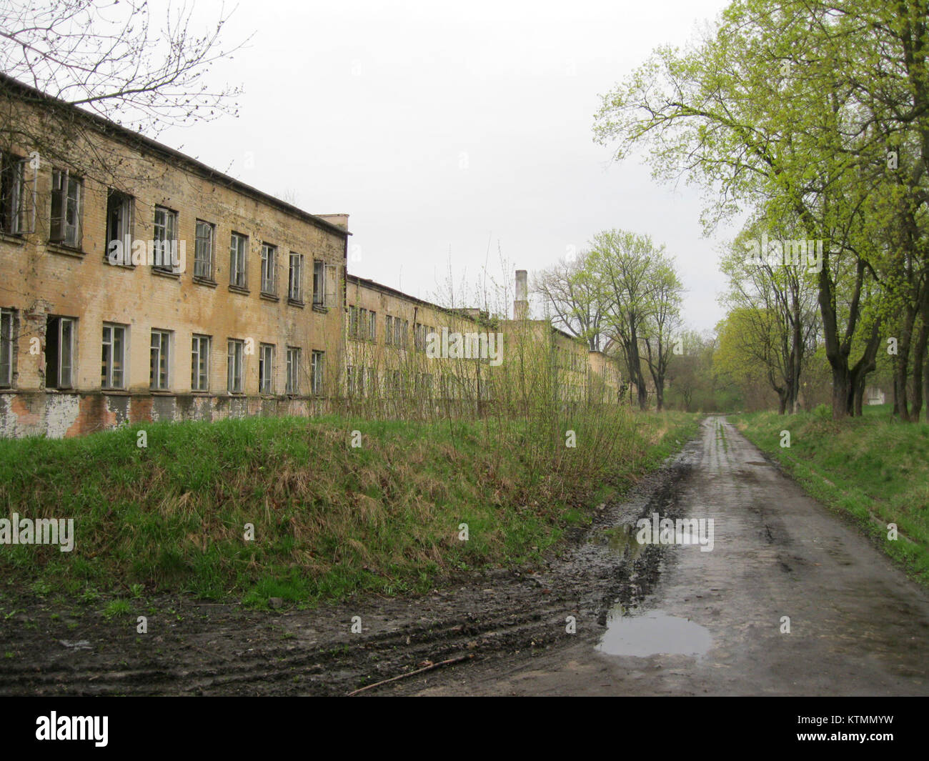 A photograph of military or historical barracks, showcasing the ...