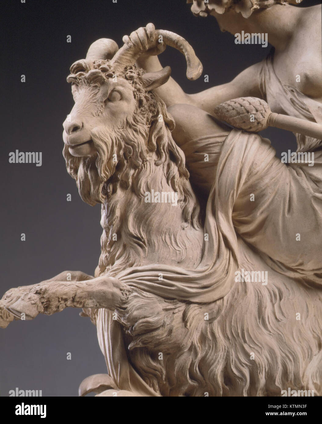 The artwork 'Bacchante Riding a Goat' from the MET collection depicts a ...