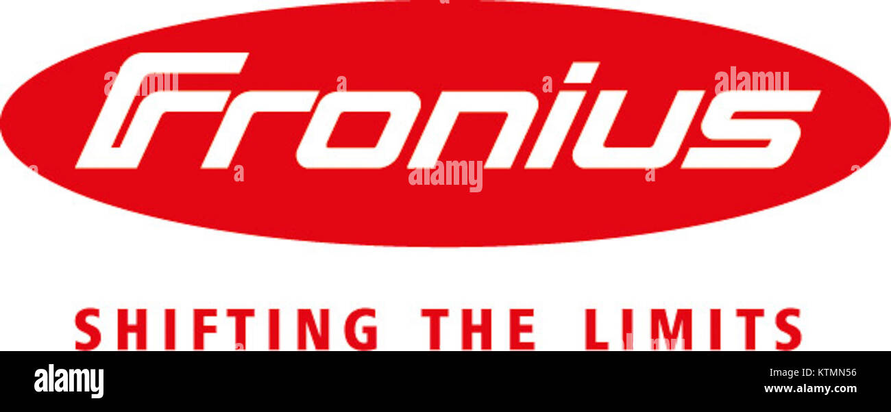 The Fronius logo, shown in CMYK color format, represents the brand’s ...