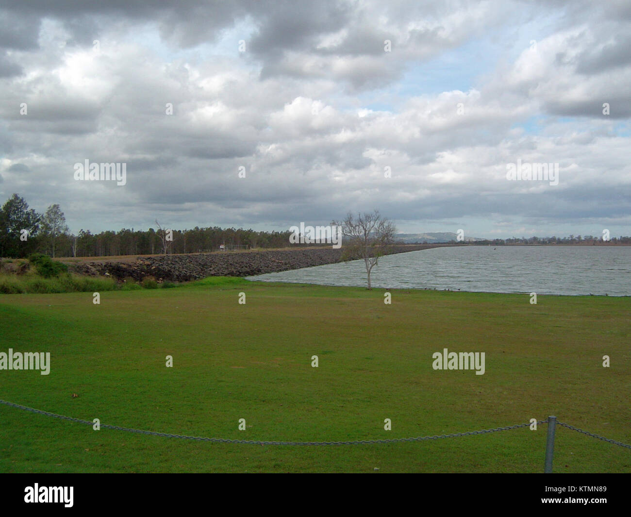 The Atkinson Dam wall is an important infrastructure feature located in ...