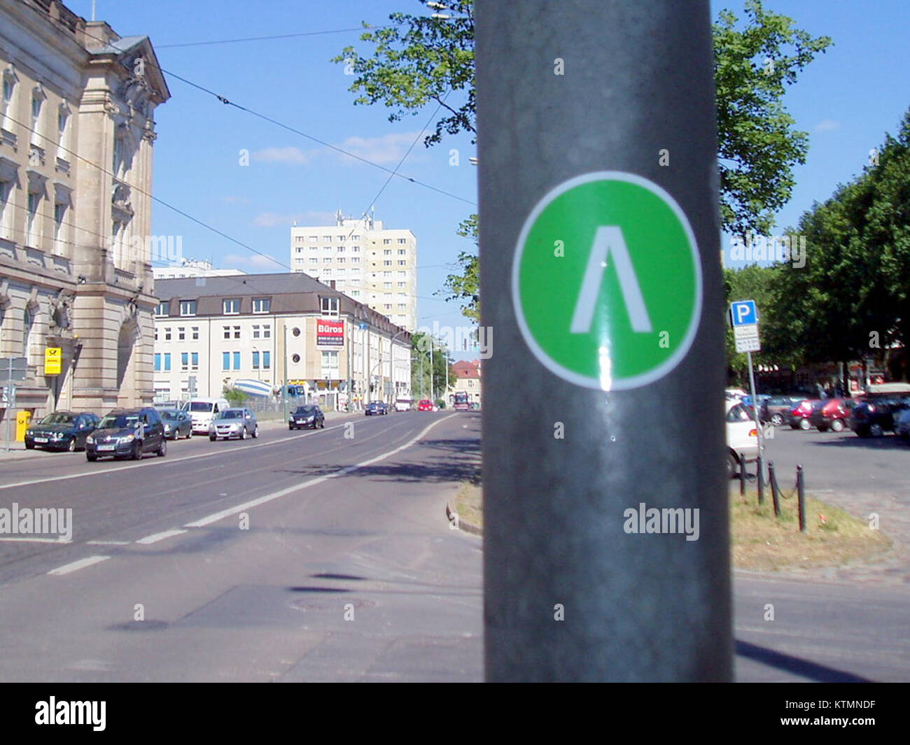 This image features an unknown sticker (*Aufkleberunbekannt ...