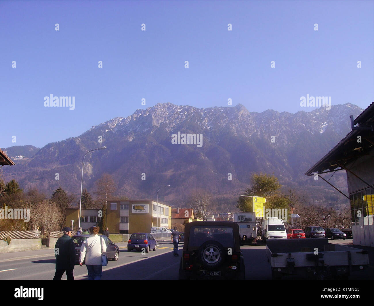 The mountains in Liechtenstein, known for their picturesque landscapes ...