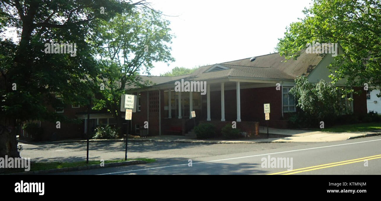 The entrance of the Berkeley Heights Public Library in New Jersey ...