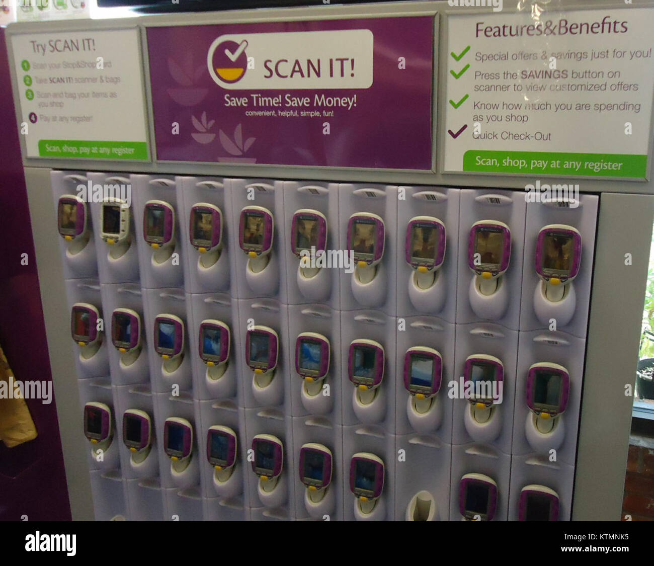 This image shows a scanning device used at a supermarket in Berkeley ...