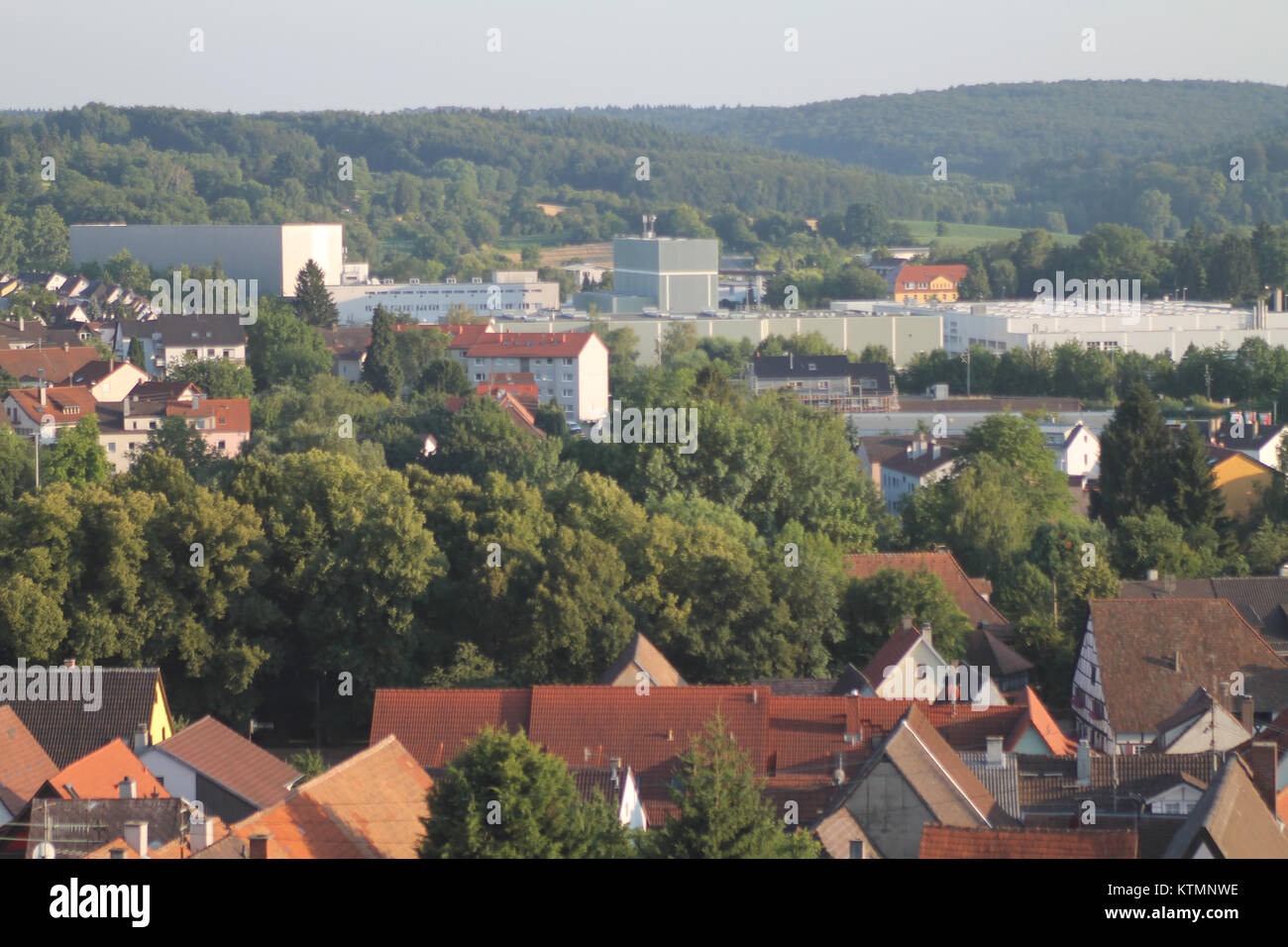 The photo shows the view from the Riesenrad (Giant Wheel) in Bretten ...
