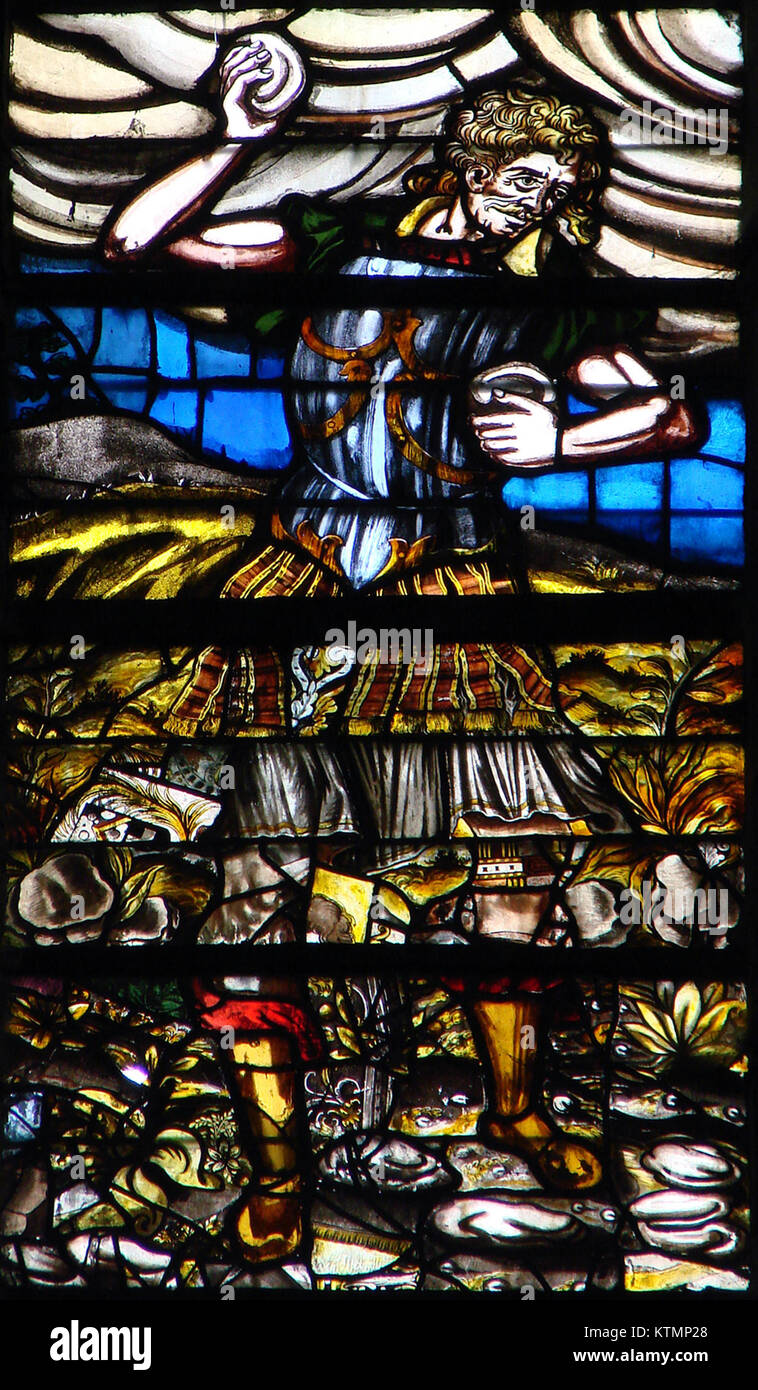 This image captures the stained glass windows (vitraux) of the St ...