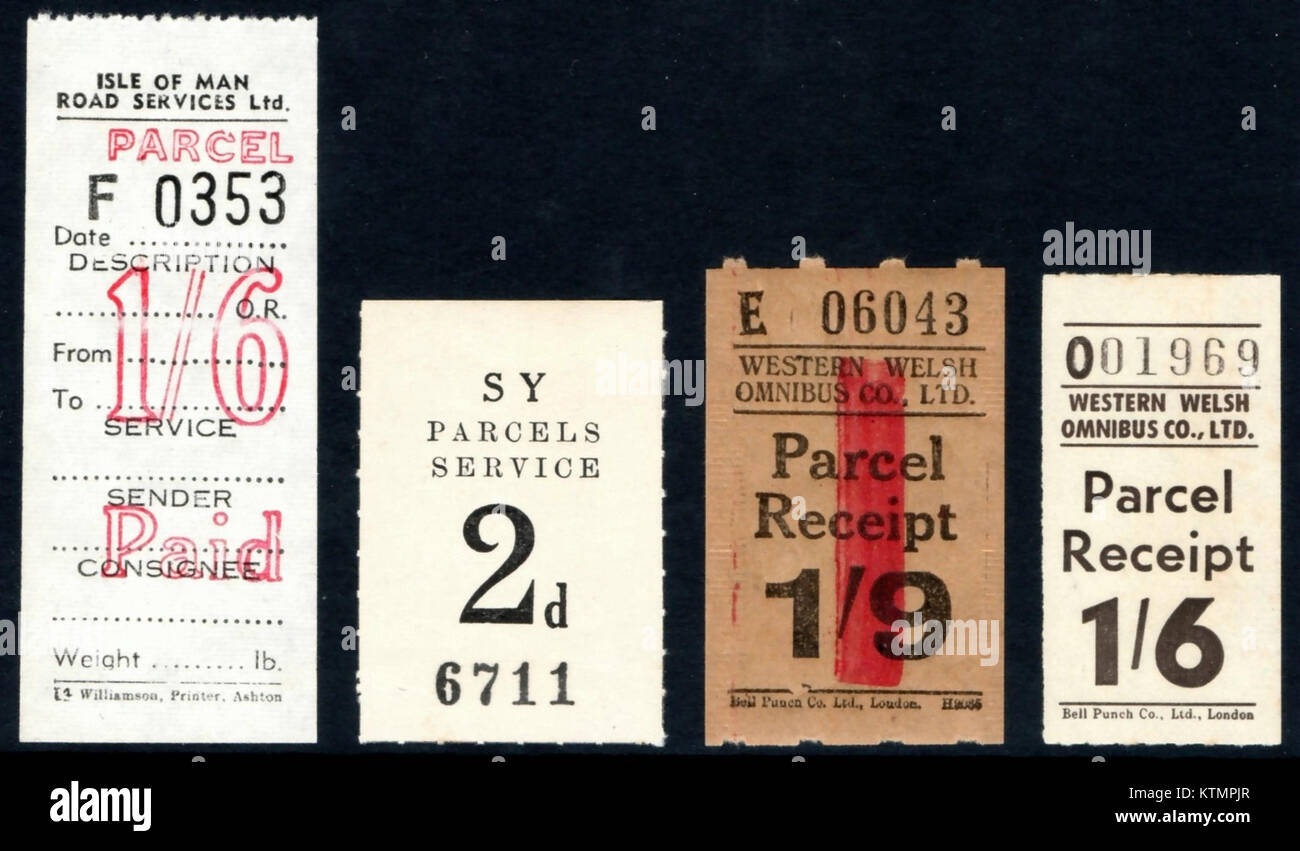 Collection of Great Britain private parcel service stamps, showcasing ...