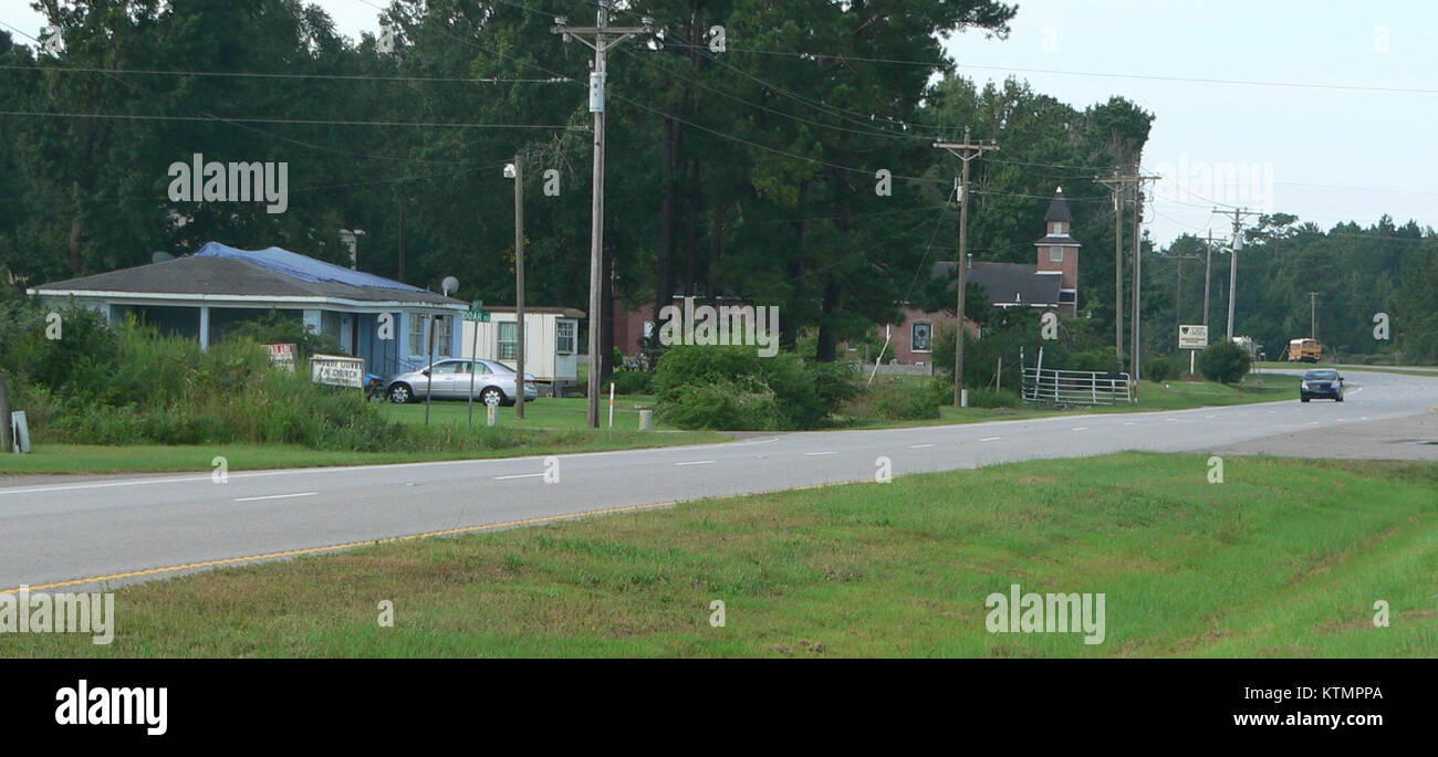 The image depicts a view of Awendaw, South Carolina, specifically along ...
