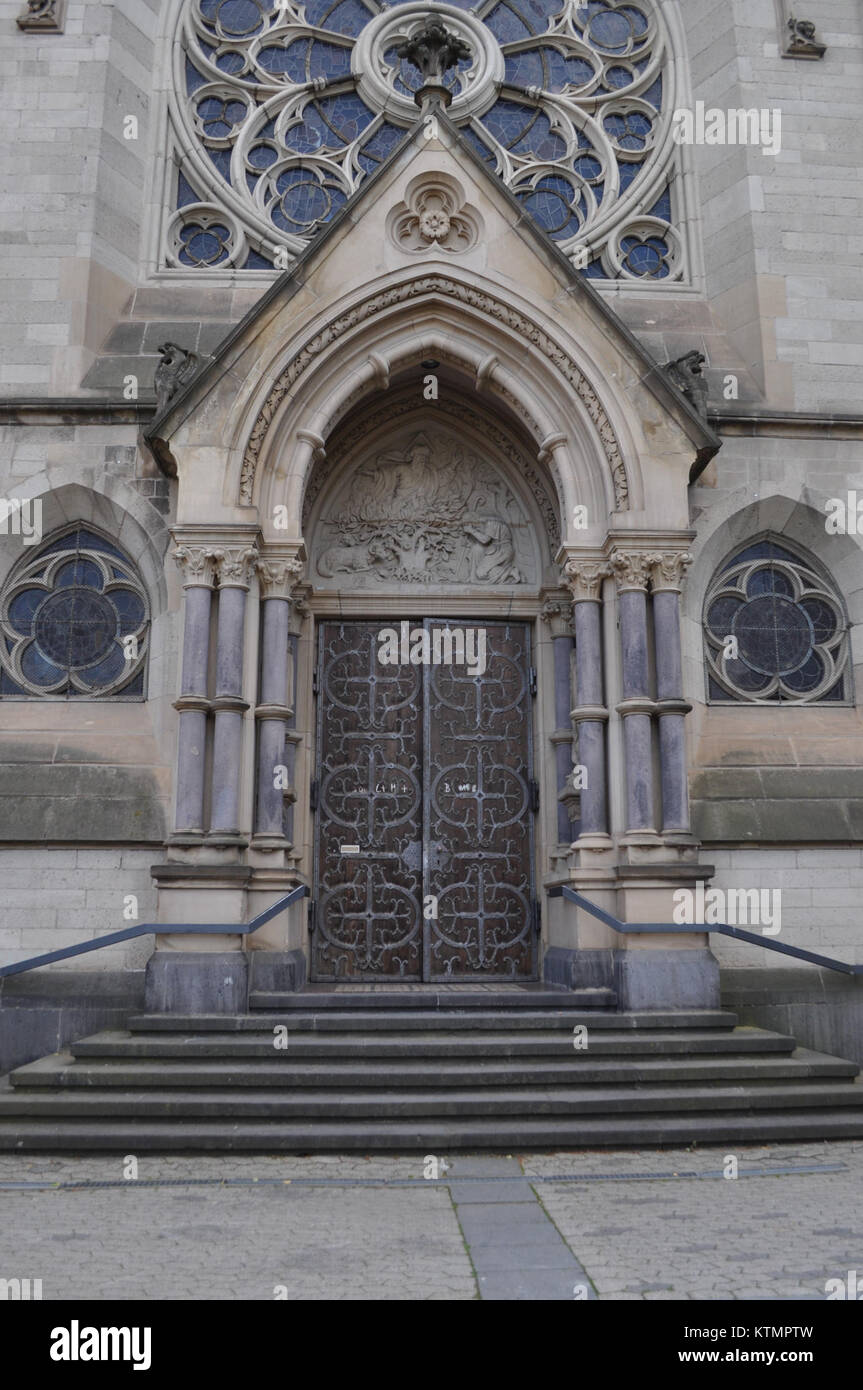 The entrance gate to St. Marien Church in Bad Homburg, Germany ...