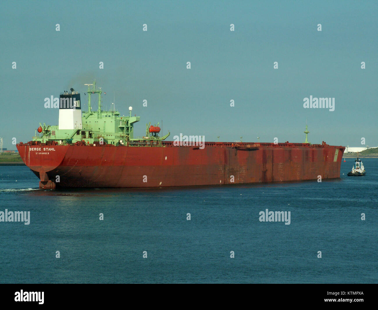 This photo from July 8, 2006, shows the Berge Stahl, a large bulk ...