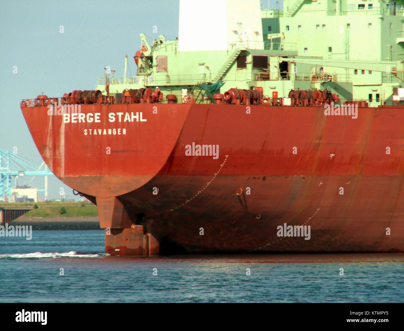 Photograph of the Berge Stahl, a bulk carrier ship, taken in the ...